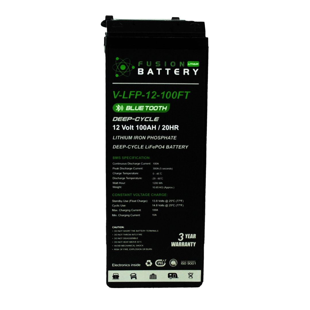 V-LFP-12-100FT Fusion Lithium Slim line 12V Deep Cycle Battery ...